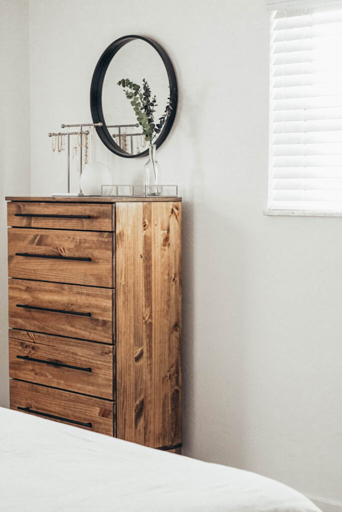 Staining tarva bed frame store